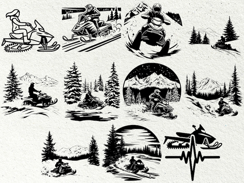 Snowmobile SVG / Winter Sports SVG / Snowmobile Rider SVG / Snowmobile ...