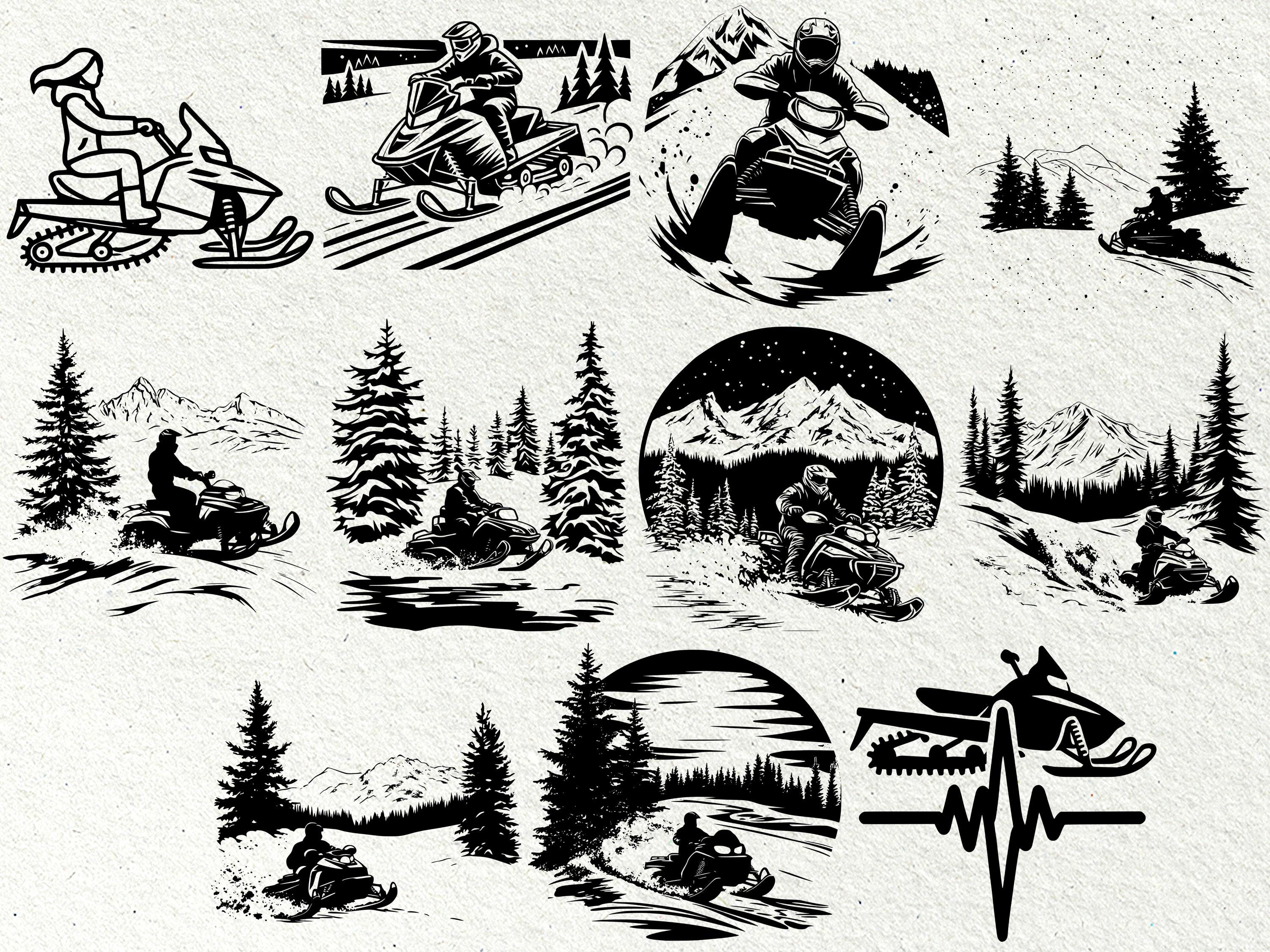 Snowmobile SVG / Winter Sports SVG / Snowmobile Rider SVG / Snowmobile ...
