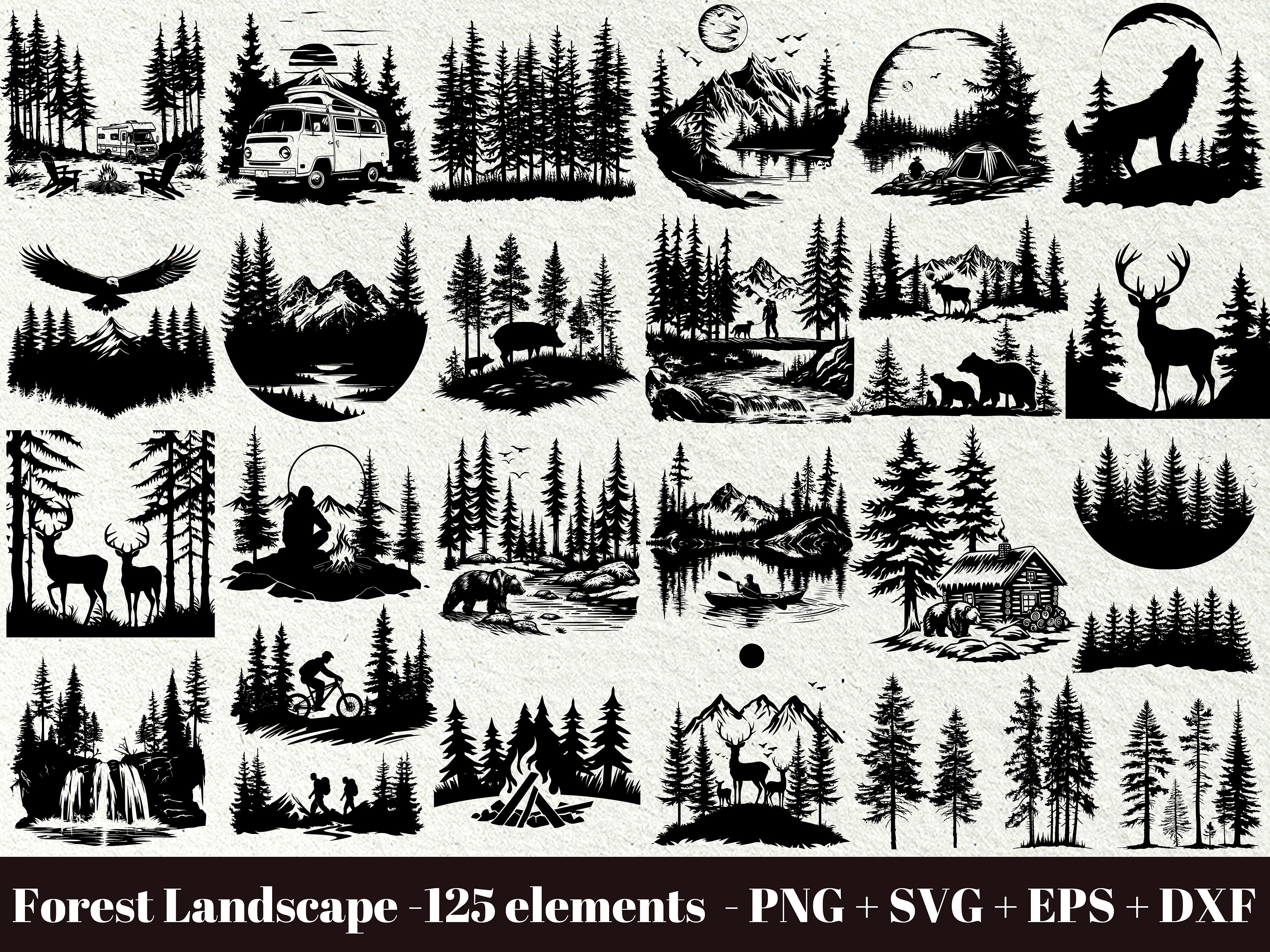 Forest Landscape Silhouette