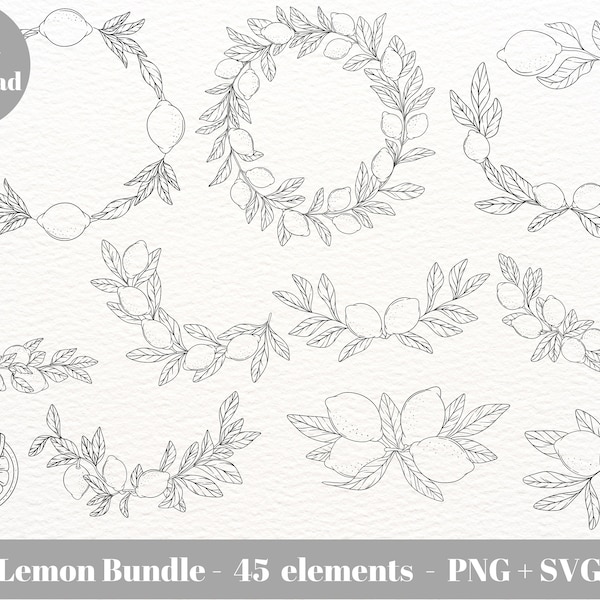 Lemon Svg - Etsy