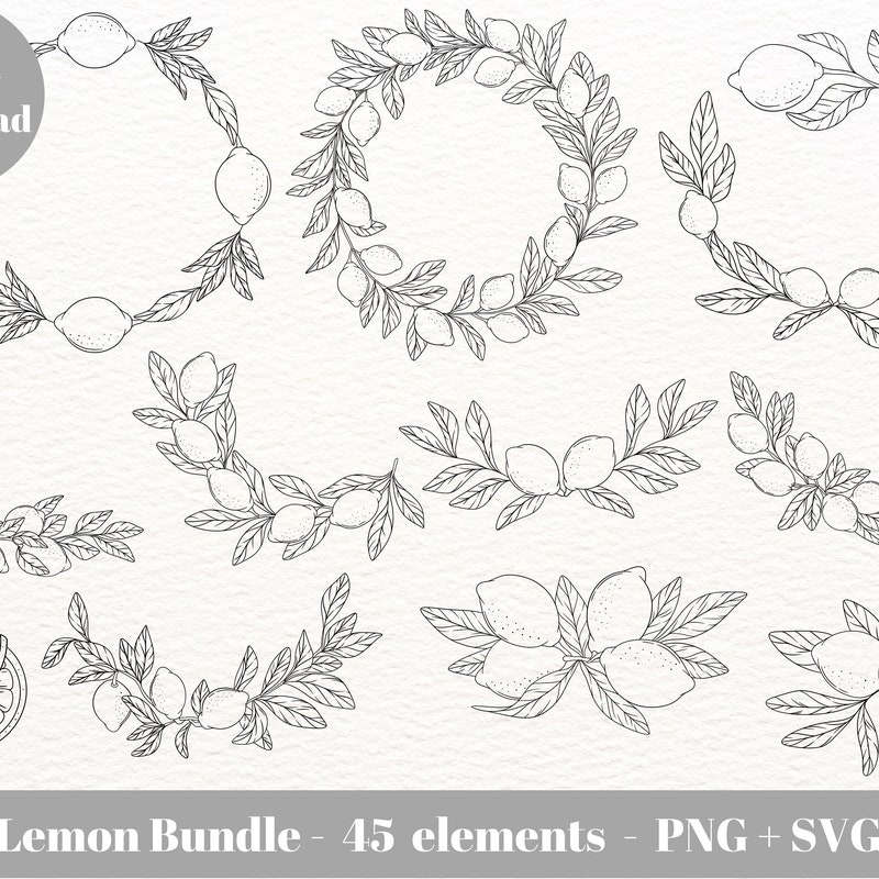 Lemon Svg - Etsy