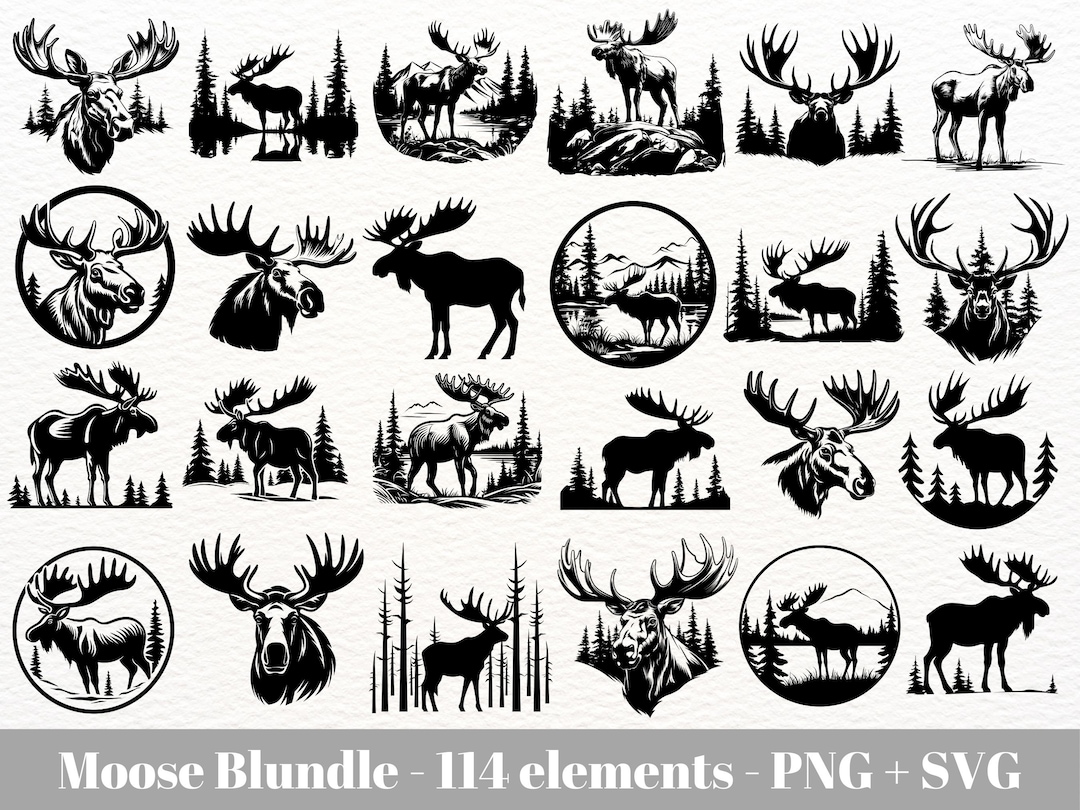 Moose SVG File / Moose Head SVG / Moose Png & Svg / Forest Animal ...
