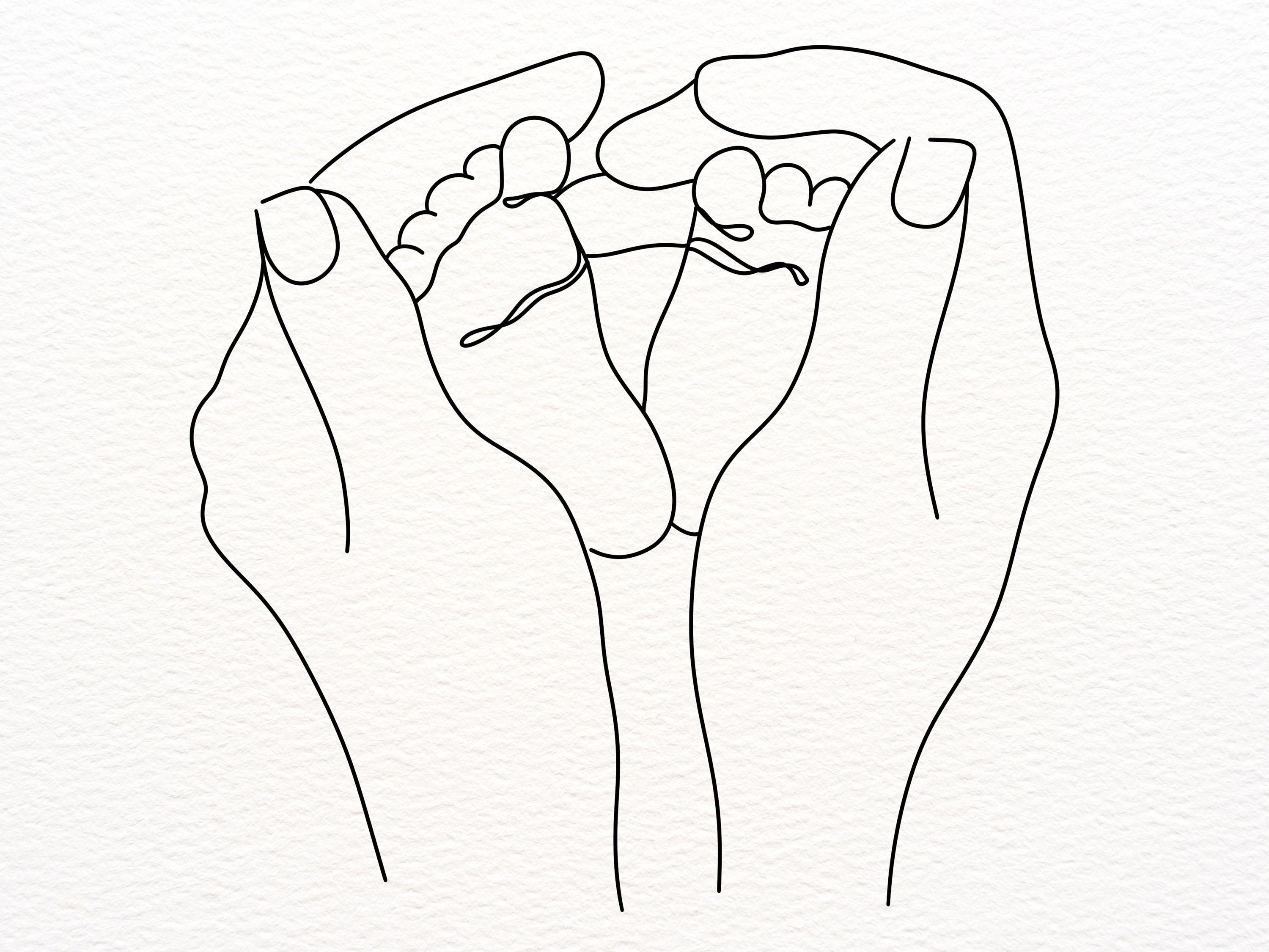 Family Hands Svg / Family Line Drawing / One Line Art / Instant ...