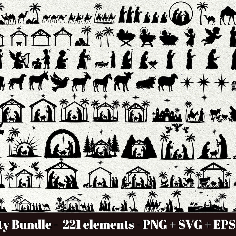 Nativity Block Svg File - Etsy