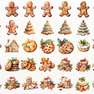 Christmas Cookie Clipart / Christmas Dessert PNG / Gingerbread Cookies ...