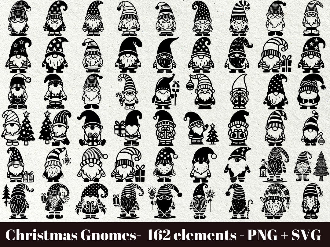 Christmas Gnome SVG Bundle / Cute Christmas Gnome / Christmas Gnomes ...
