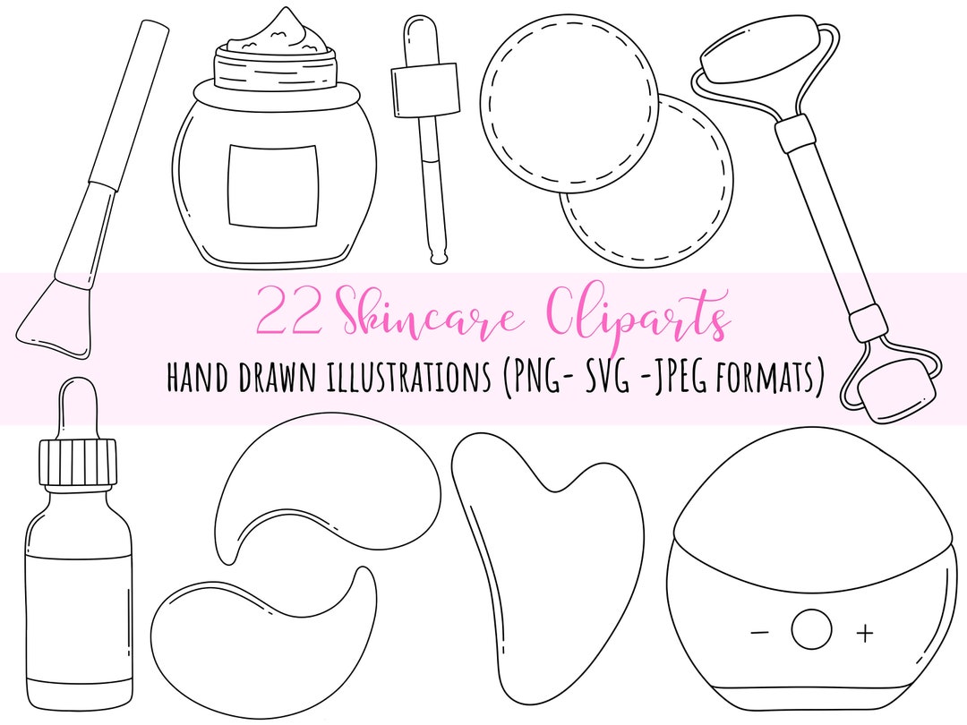 Self Care Svg Bundle / Skincare Clipart / Skin Care Digital PNG Set ...
