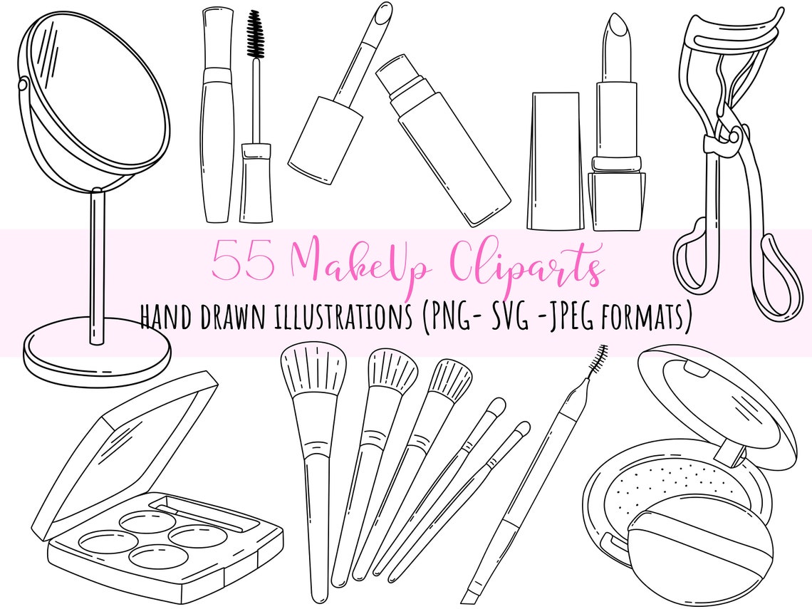 Makeup Clipart / Makeup Svg Files / Cosmetics Illustration / Beauty ...