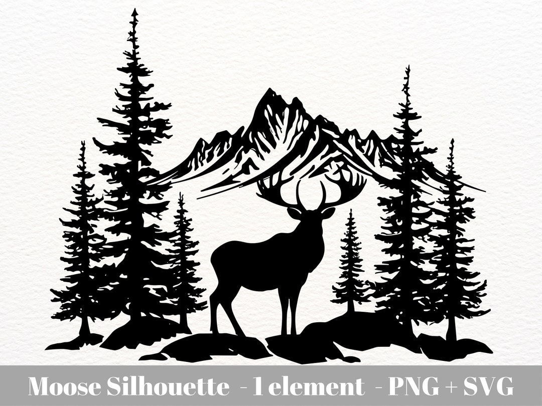 Moose SVG File / Moose Clip Art / Moose Png & Svg / Forest Animal ...