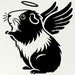 Guinea Pig Angel / Guinea Pig SVG / Guinea Pig Silhouette / Angel Wings ...