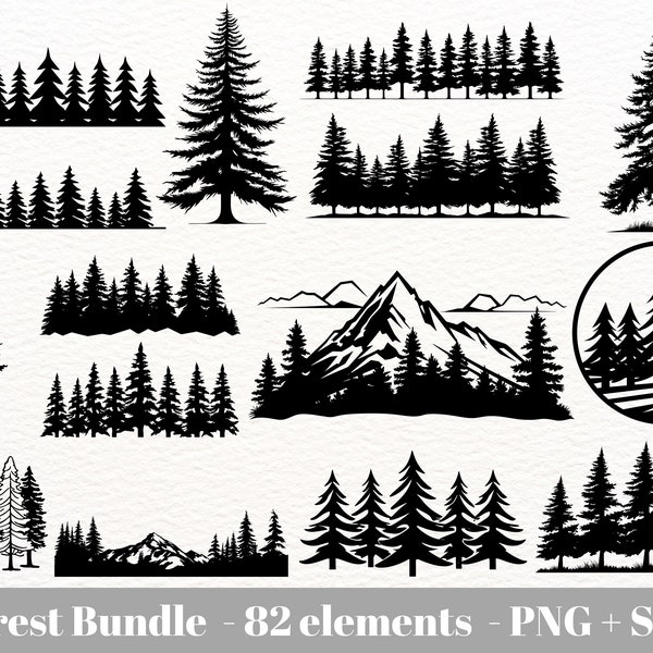 Forest Landscape Svg - Etsy
