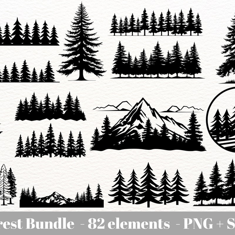 Forest Landscape Svg - Etsy