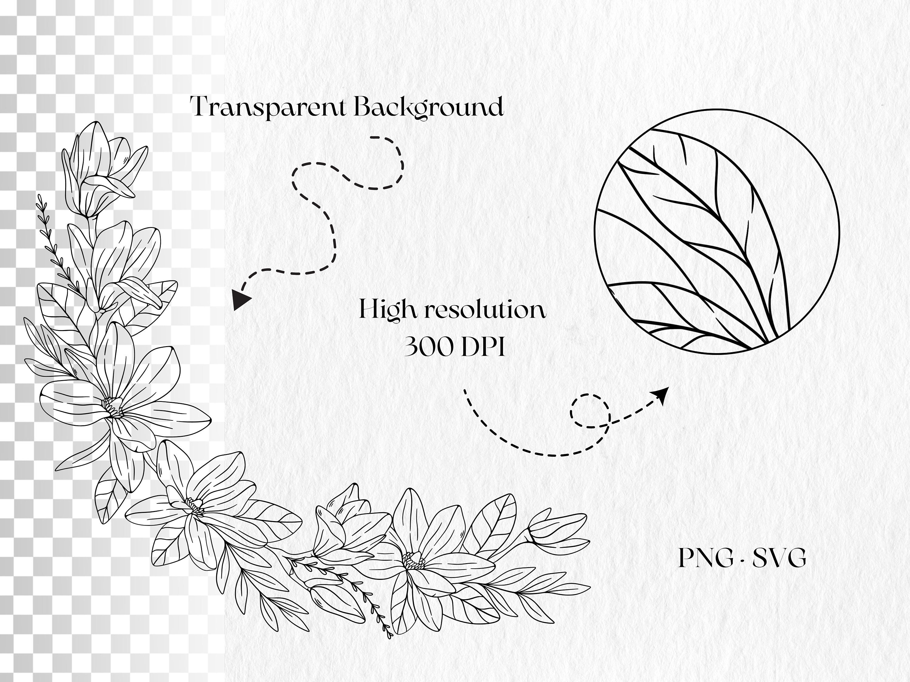 Arreglo Floral SVG / Ramo de Flores SVG / Magnolia Svg / Rama - Etsy España