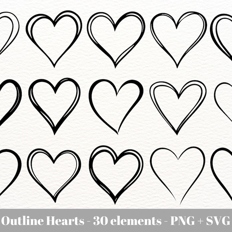Double Heart Svg - Etsy