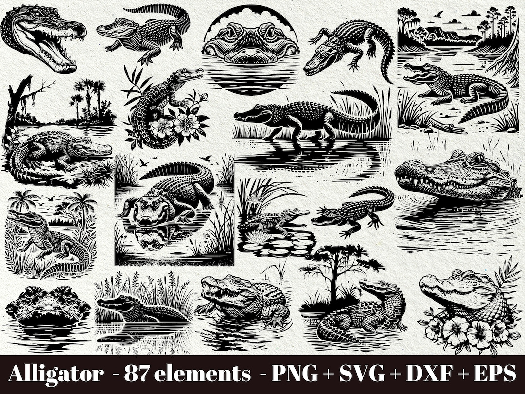 Alligator Svg Bundle / Alligator Head SVG / Alligator Svg File ...