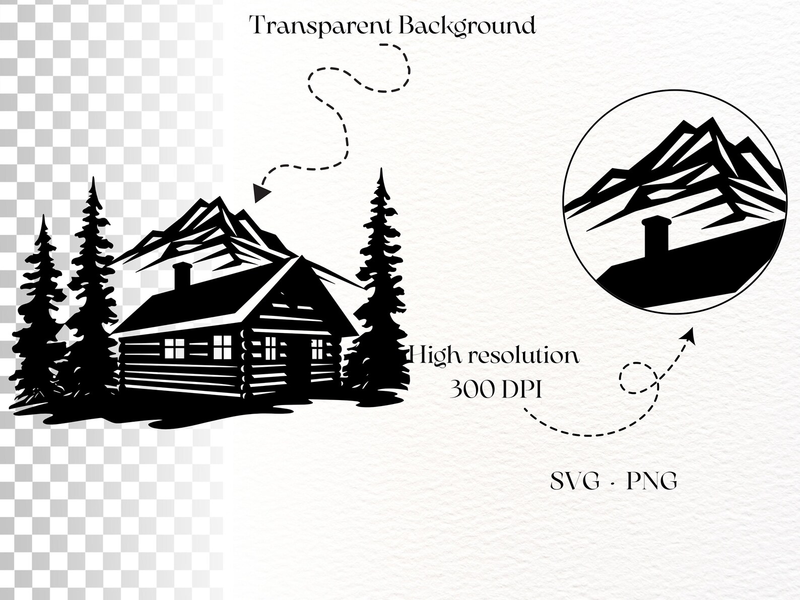 Log Cabin Svg / Mountain House Svg / House in the Woods Svg / Rustic ...