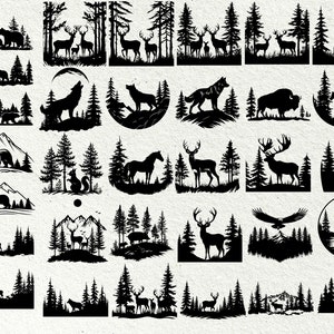 Forest Landscape SVG / Forest Scene Svg / Forest Silhouette Svg ...
