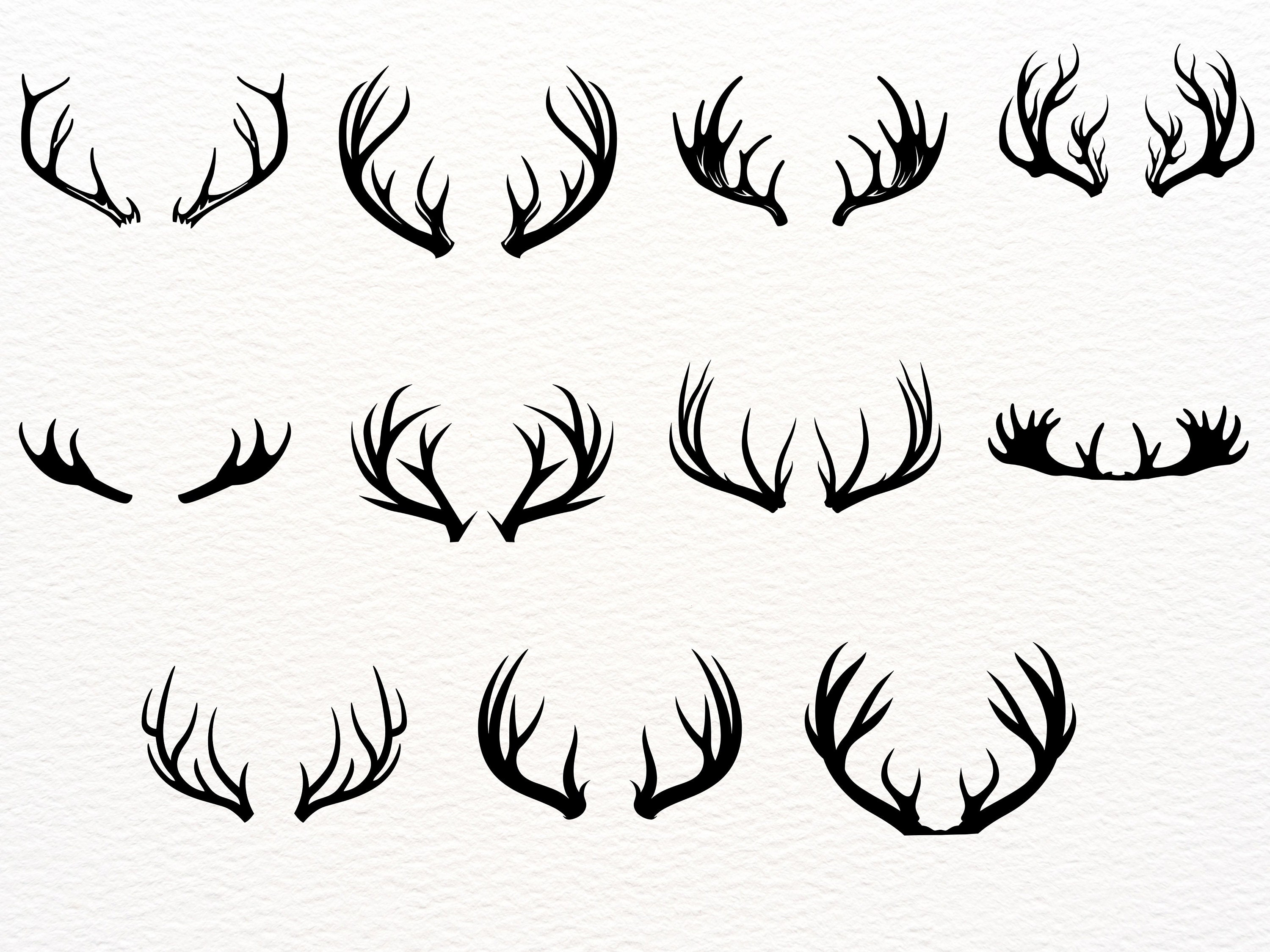 Deer Antlers Svg Elk Antler Svg Moose Svg Hunting Svg Bundle