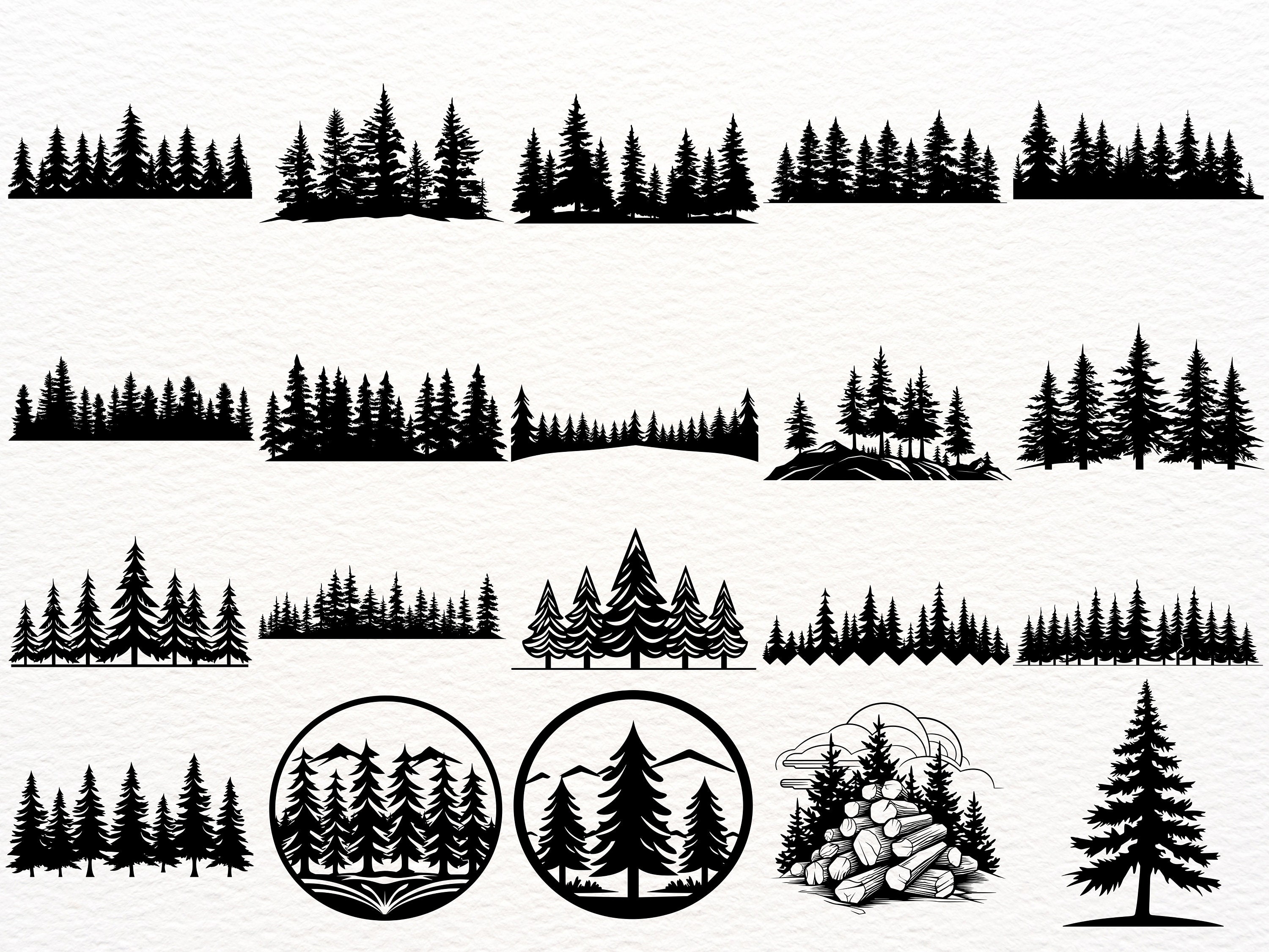 Landscape Svg Wood / Forest Scene Svg / Forest Silhouette Svg - Etsy Canada