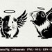 Guinea Pig Angel / Guinea Pig SVG / Guinea Pig Silhouette / Angel Wings ...