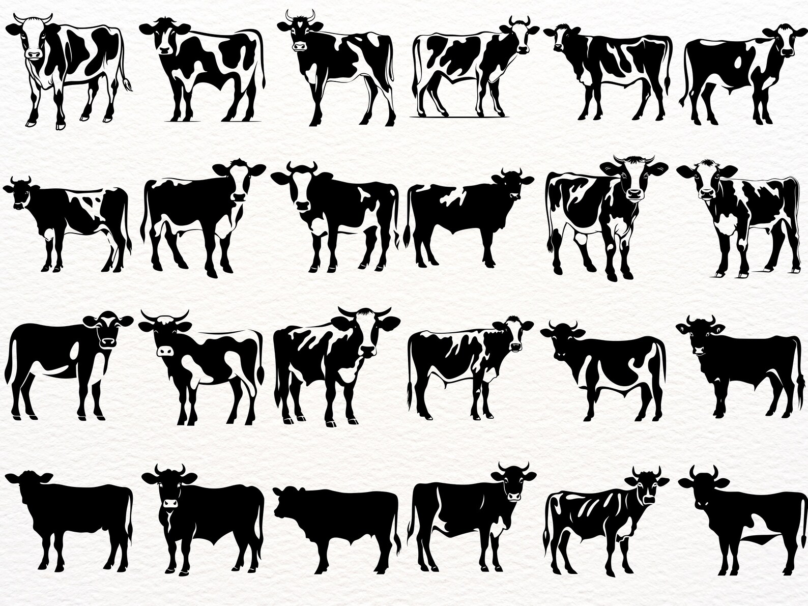 Cow Svg Bundle / Cow Head Svg / Farm Animal Svg for Cricut / Cow Farm ...
