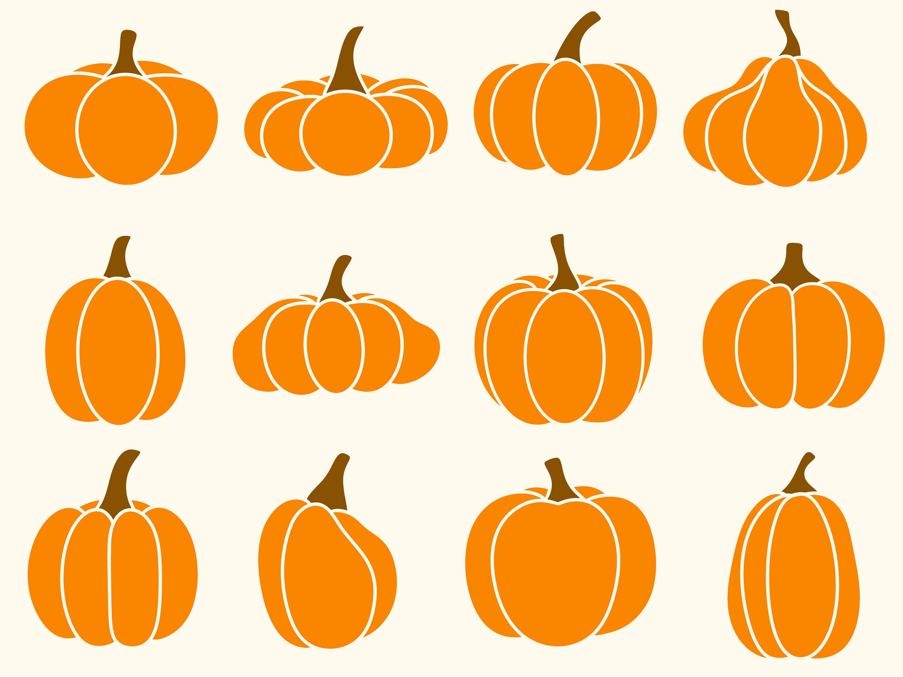 20 Autumn Pumpkin PNG and SVG Bundle / Autumn SVG Files for - Etsy