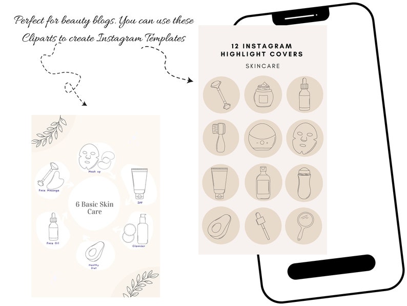 Self Care Svg Bundle / Skincare Clipart / Skin Care Digital PNG Set ...