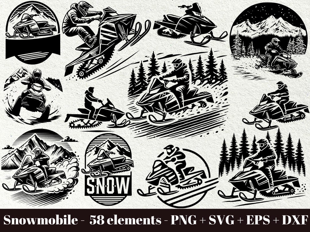 Snowmobile SVG / Winter Sports SVG / Snowmobile Rider SVG / Snowmobile ...