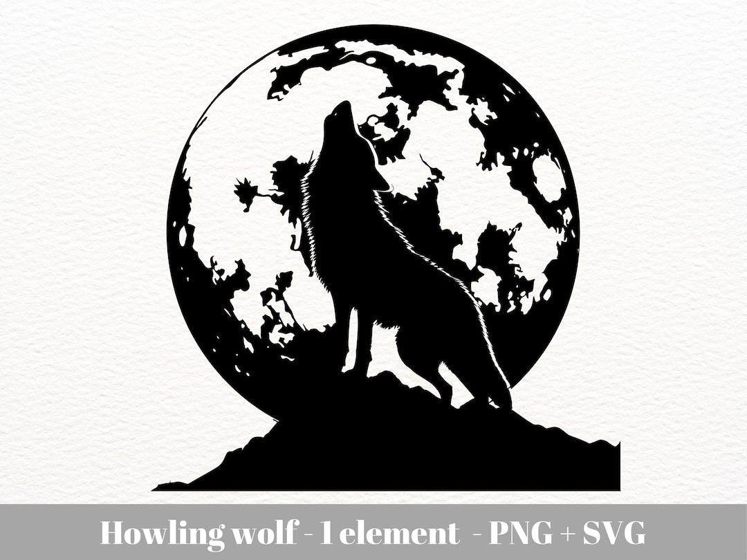 Howling Wolf Svg / Wolf Svg File / Wolf Howling SVG / Wolf Svg / Forest ...