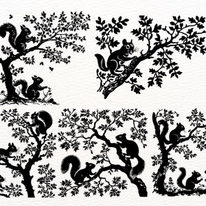 Squirrel Svg Bundle / Woodland Squirrel Svg / Woodland Animal Svg ...