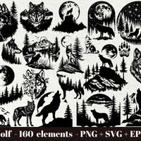 Howling Wolf Wall Art DXF File - Etsy