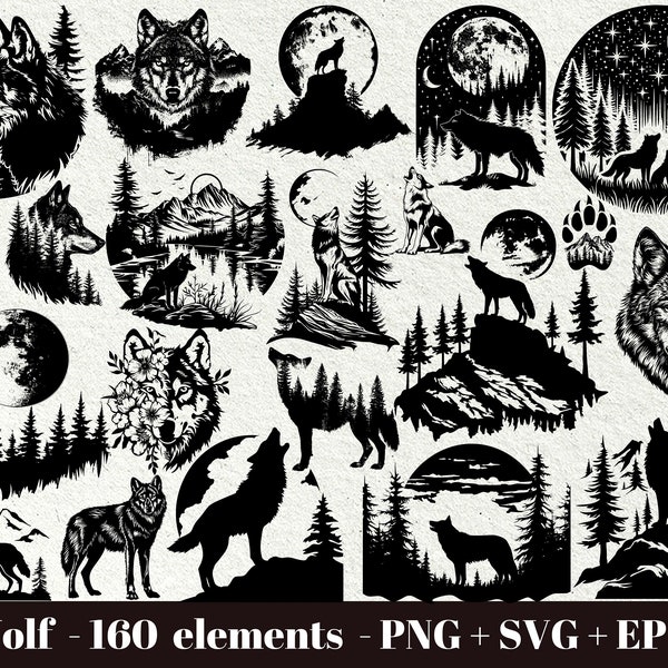 Wolf Stencil Template - Etsy UK