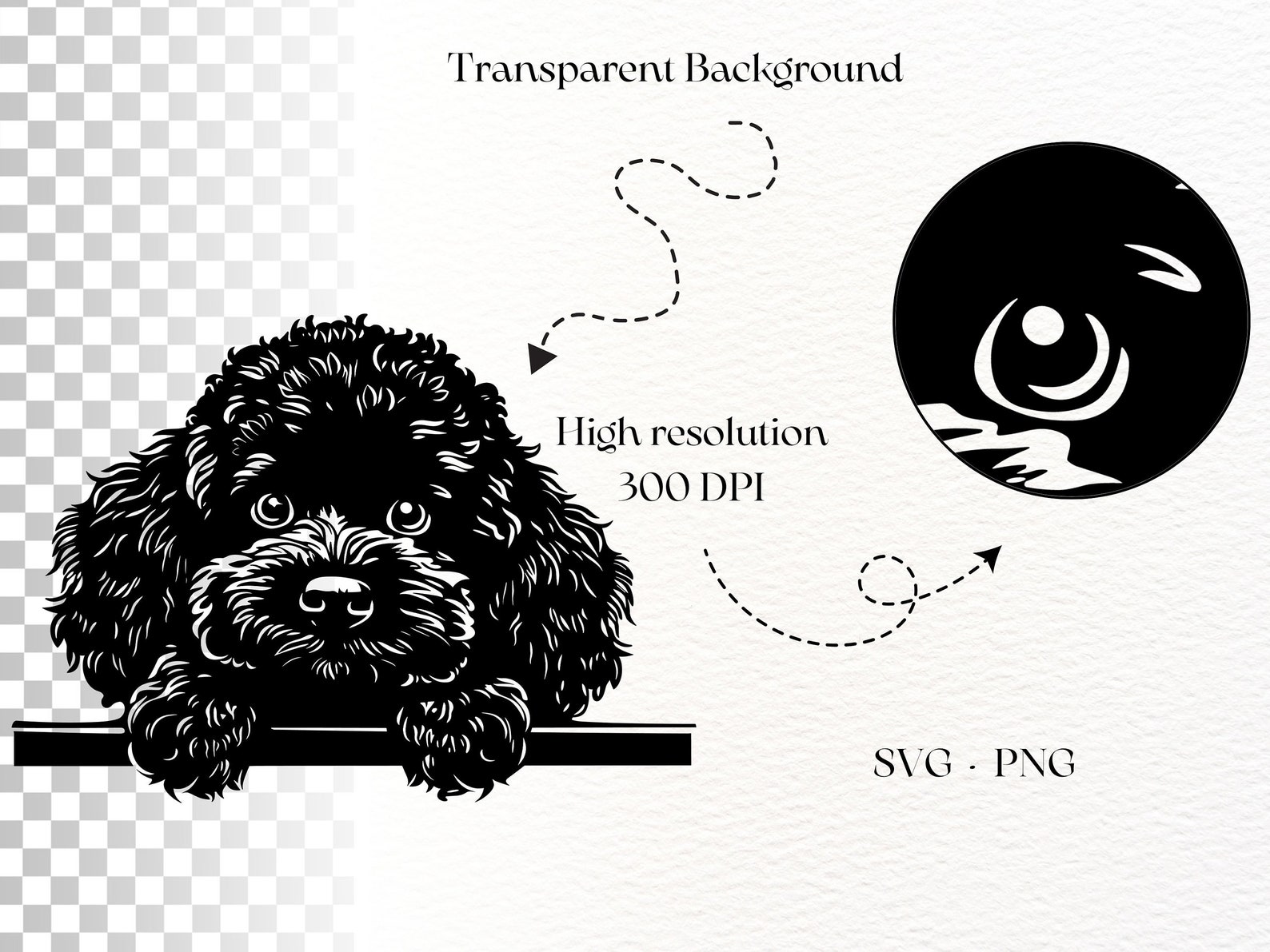 Peeking Poodle Svg / Cricut Poodle / Dog Breed Png / Toy Poodle Svg ...