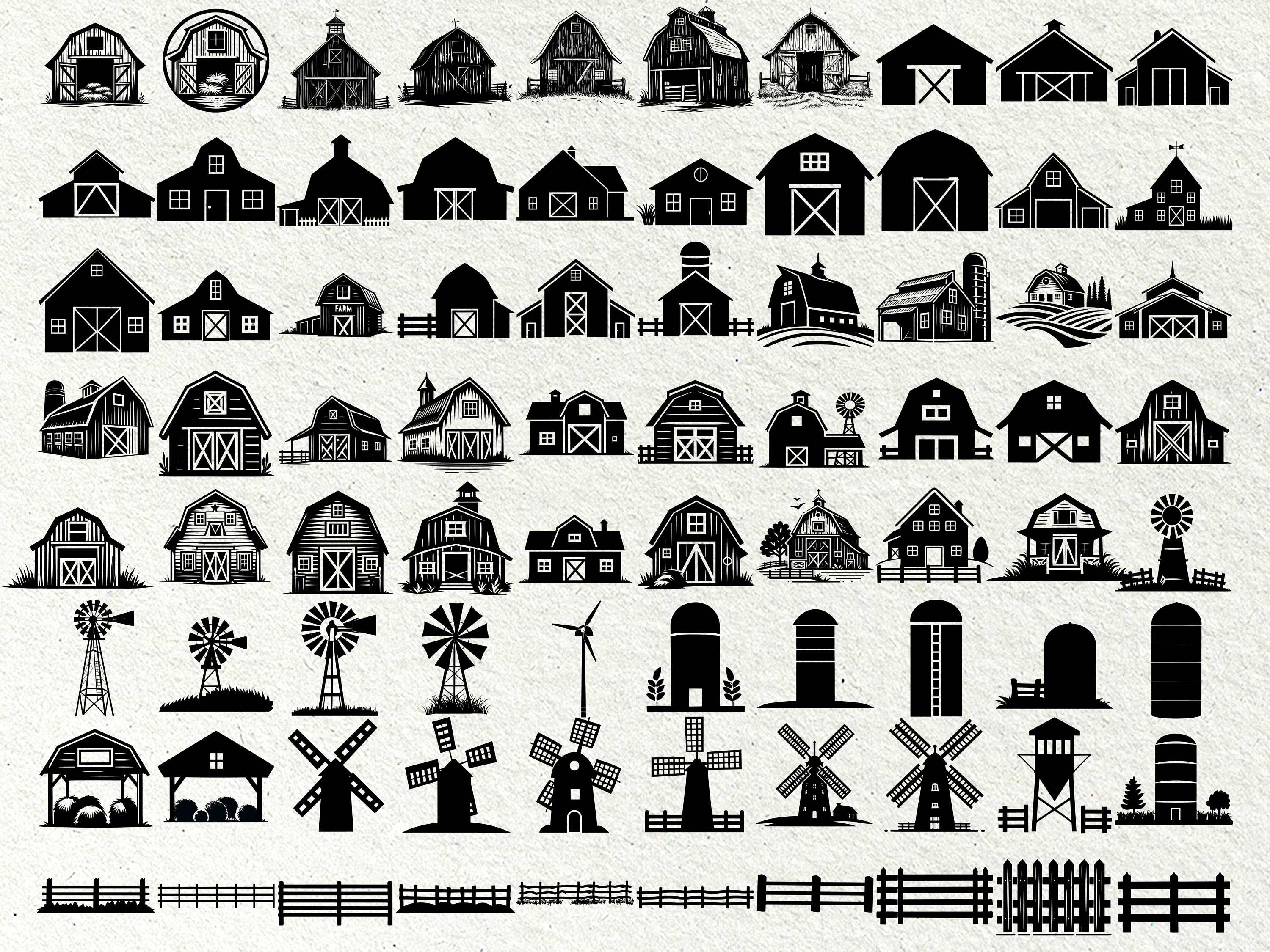 Farm Animal Scene Svg / Farm Svg Cut Files / Laser Engrave File / Farm ...