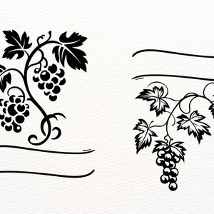 Grapevine Designs / Grapevine SVG for Commercial Use / Grapes and Vine ...