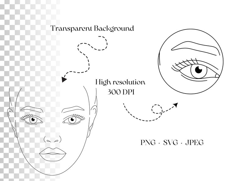 Face Chart Face Shape Makeup Face Shapes Face Shape Svg Etsy 