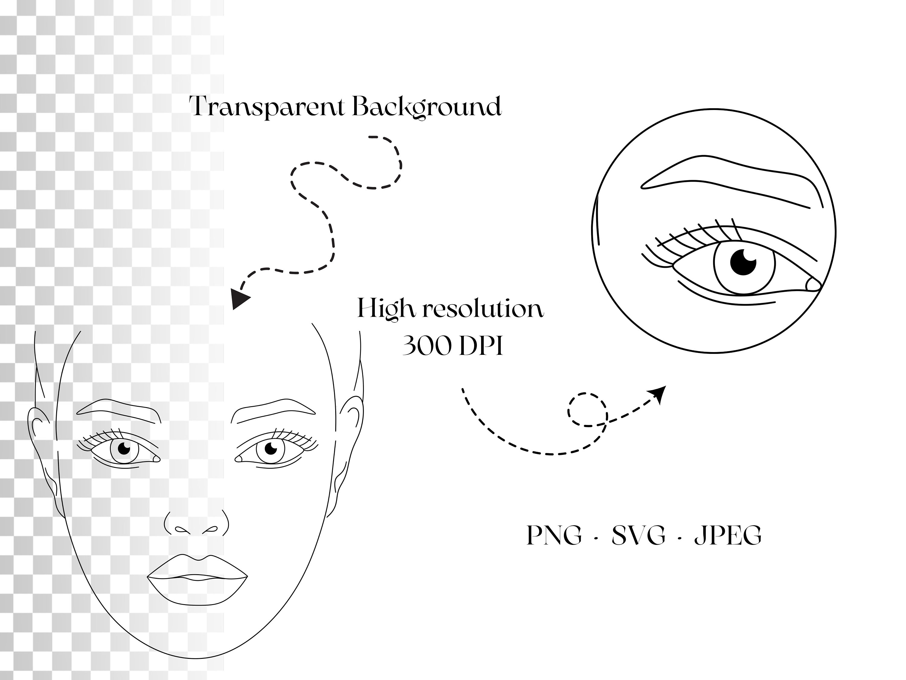 Face Chart / Face Shape / Makeup Face Shapes / Face Shape Svg / Lash ...