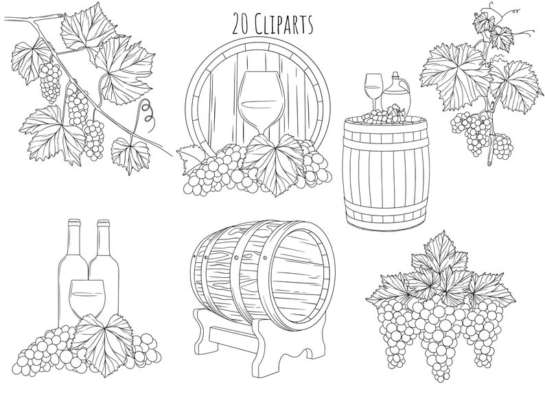 Grapevine SVG for Commercial Use / Grapes and Vine SVG / Wine SVG ...