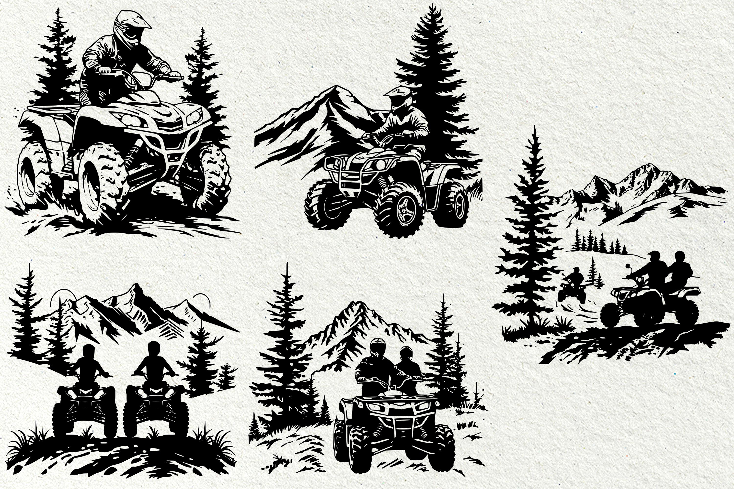 ATV Svg Bundle / All Terrain Vehicle Png / ATV Racing Svg / ATV Rider ...