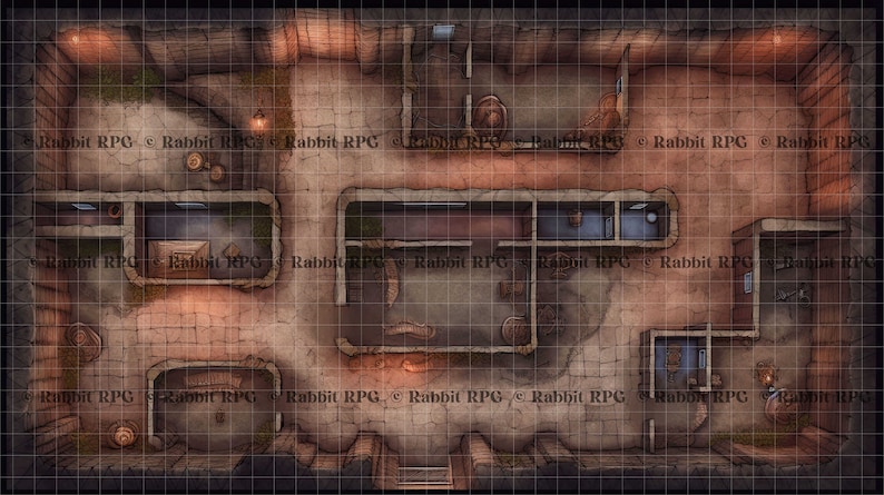 Cave Lair B RPG Battlemap TTRPG Setting Dungeons and Dragons Background ...