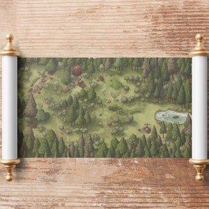 Forest Camp B RPG Battlemap Dungeons and Dragons TTRPG Virtual Tabletop ...