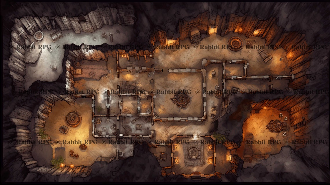 Cave Lair A RPG Battlemap TTRPG Setting Dungeons and - Etsy