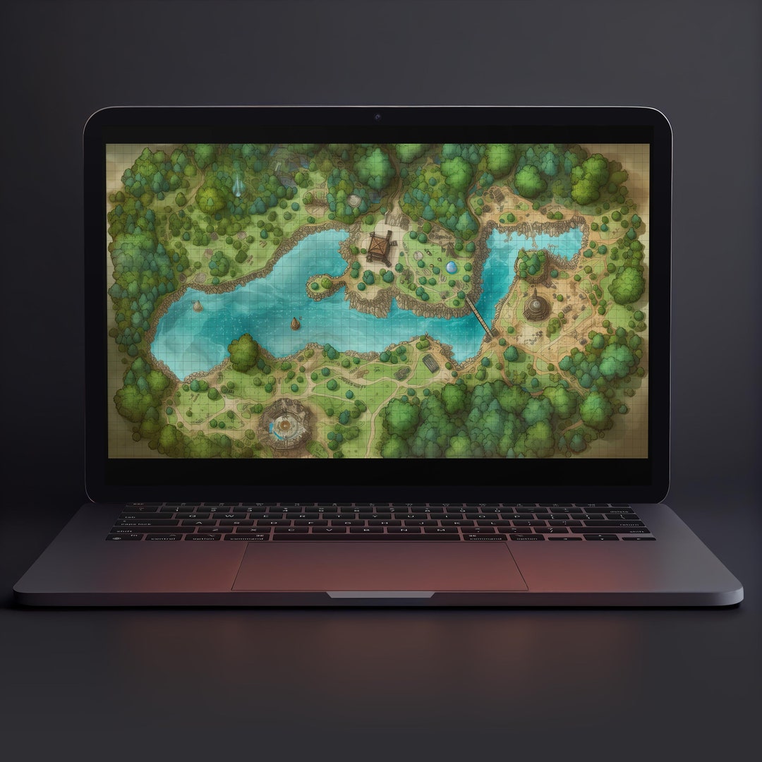 Cabin on a Lake RPG Battlemap TTRPG Virtual Tabletop - Etsy