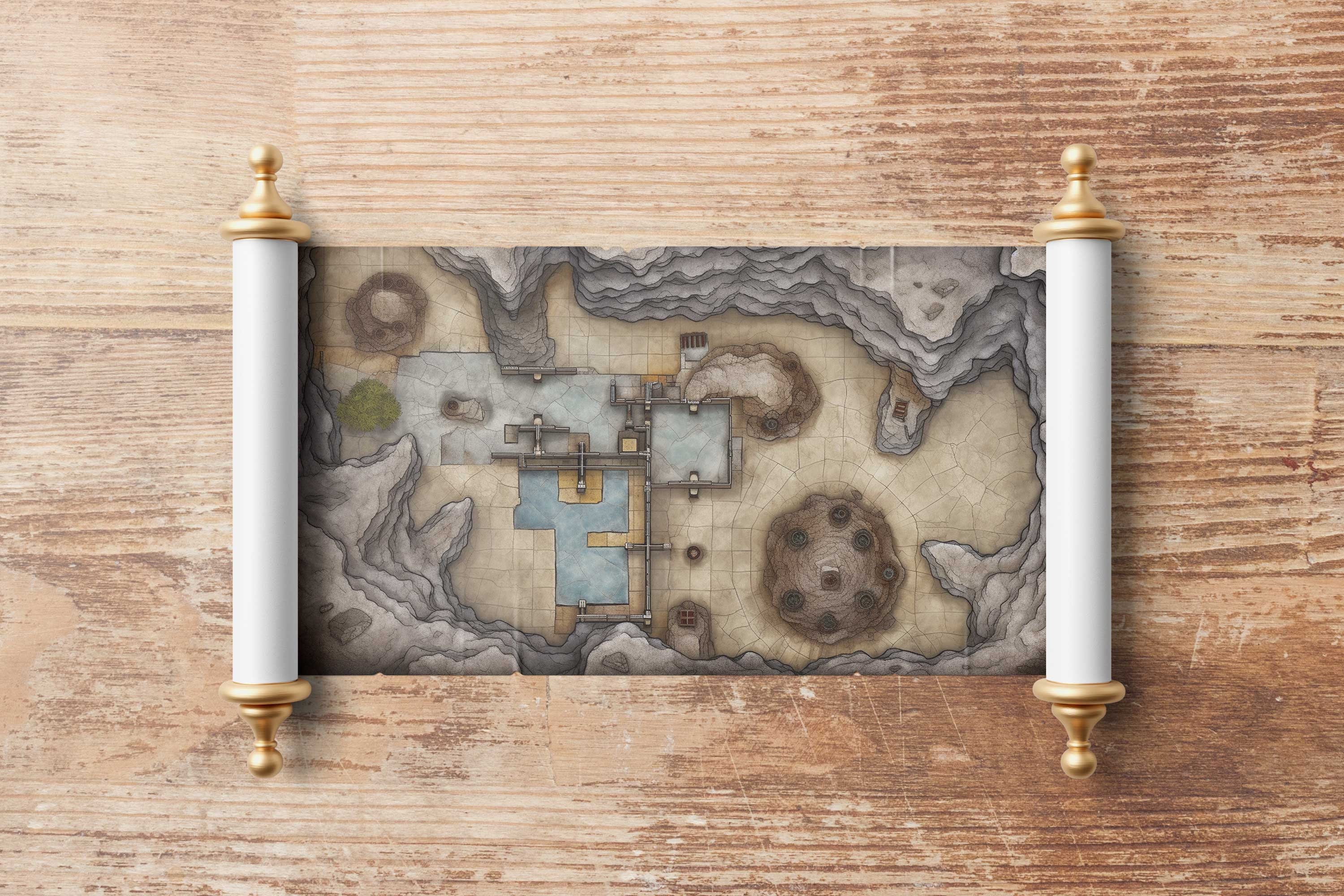Cave Lair D RPG Battlemap TTRPG Setting Dungeons and Dragons Background ...