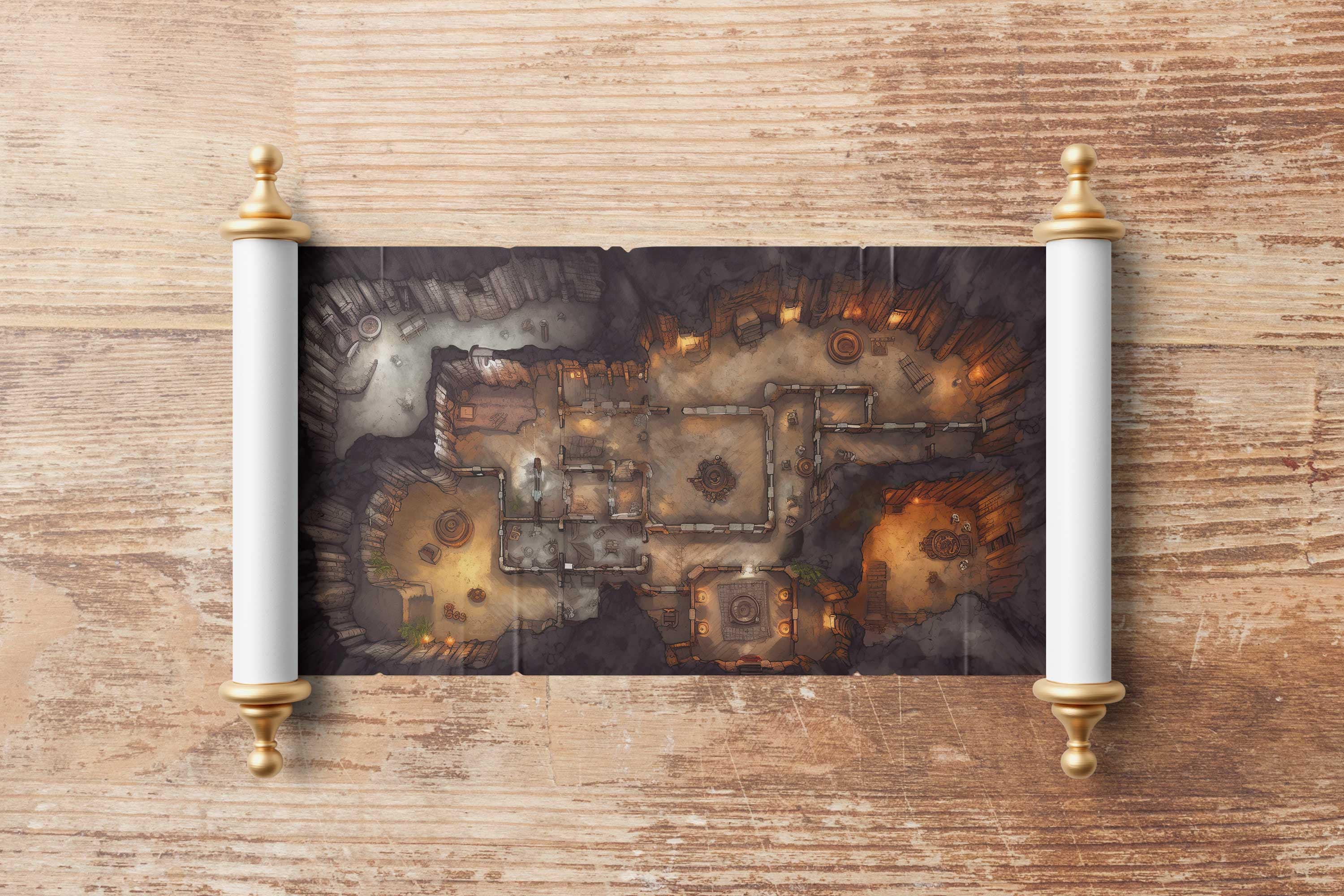 Cave Lair A RPG Battlemap TTRPG Setting Dungeons and Dragons Background ...