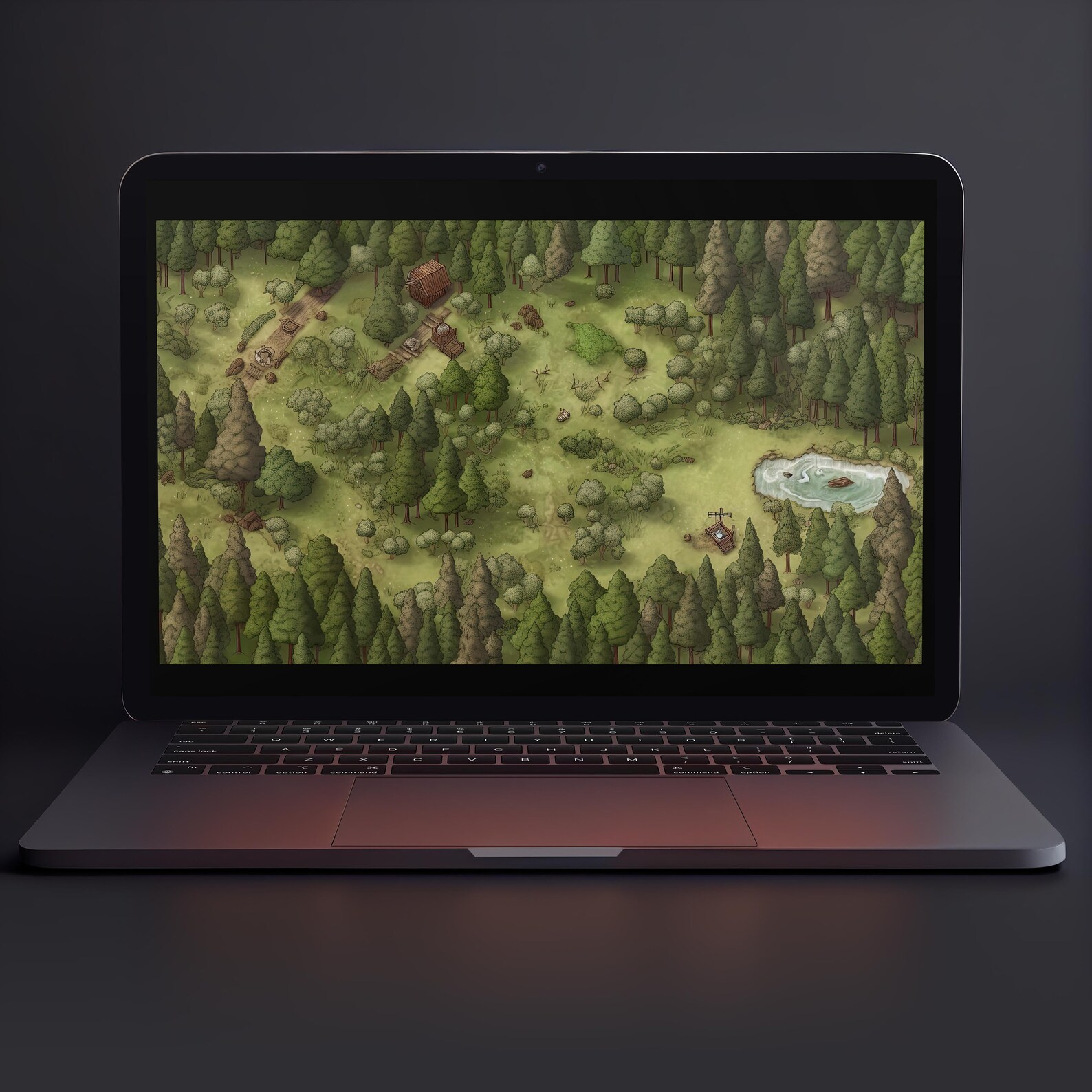 Forest Camp B RPG Battlemap Dungeons and Dragons TTRPG Virtual Tabletop ...