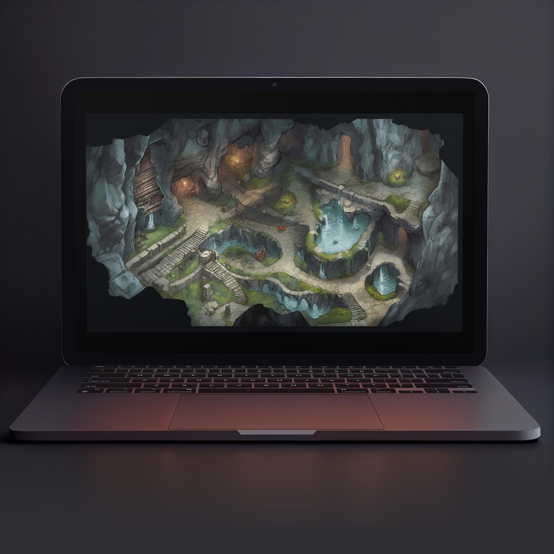 Cavern With Springs A RPG Battlemap TTRPG Setting Dungeons and Dragons ...