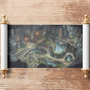 Cavern With Springs A RPG Battlemap TTRPG Setting Dungeons and Dragons ...