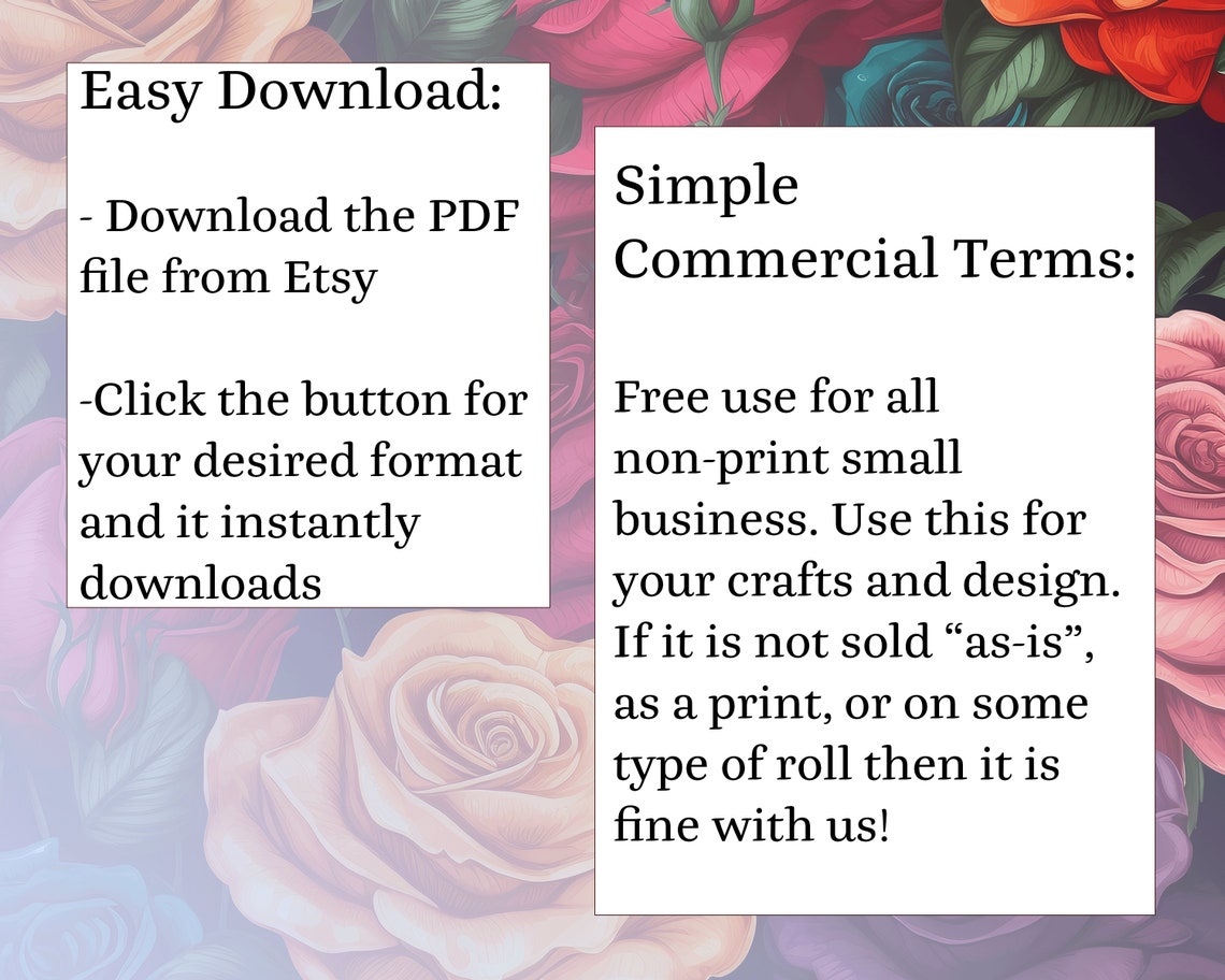 Rose Digital Paper Rose Pattern Seamless Digital Paper - Etsy