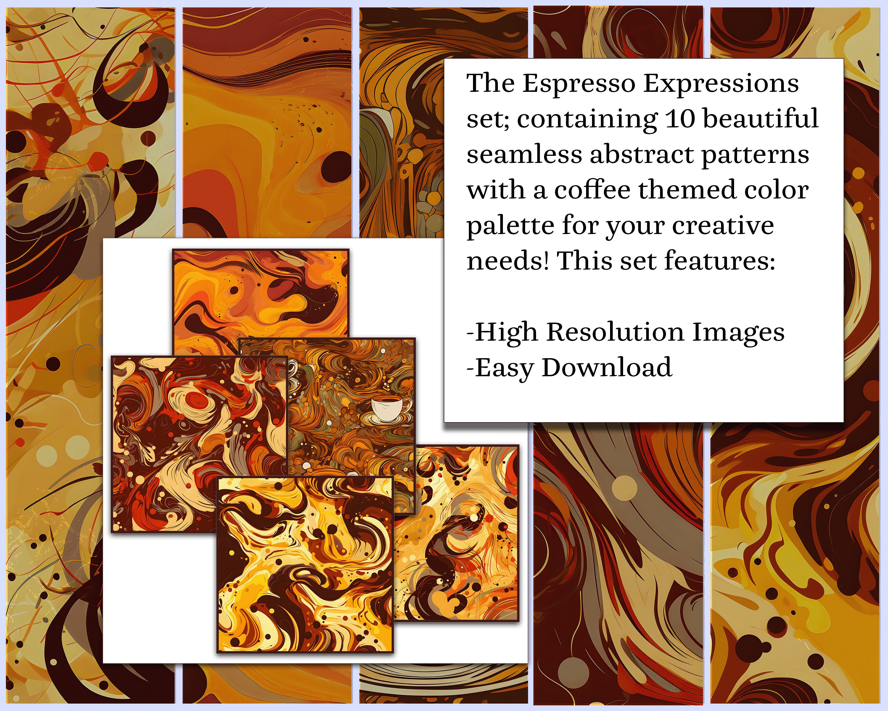 Coffee Digital Paper Coffee Pattern Seamless Digital Paper Seamless ...